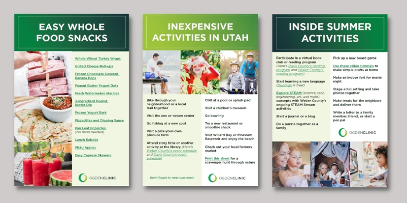 4 PRINTABLES: Summer Activities & Whole Food Snacks for Kids - Healthy You